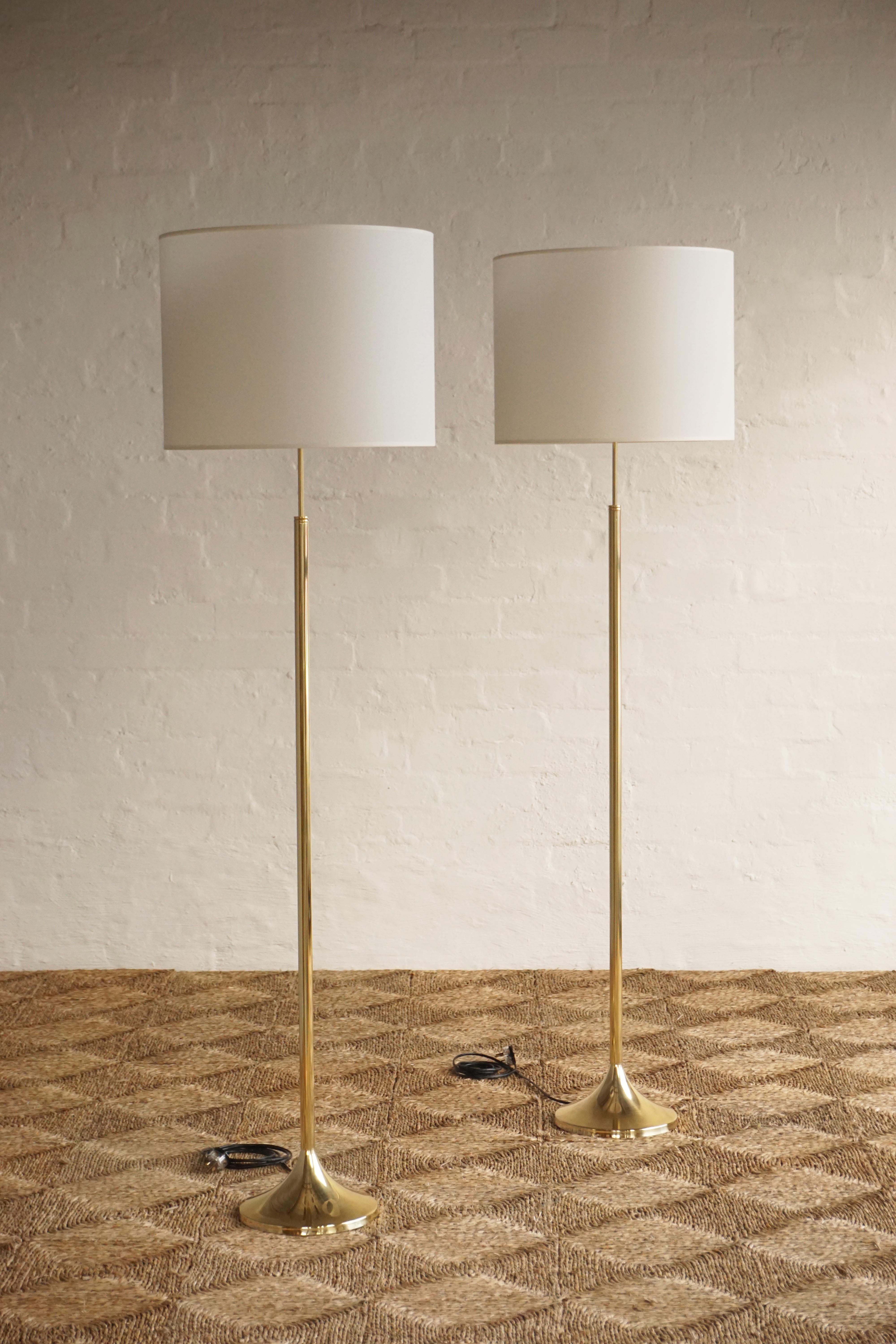 Tall Brass Floor Lamp – Angelucci 20th Century
